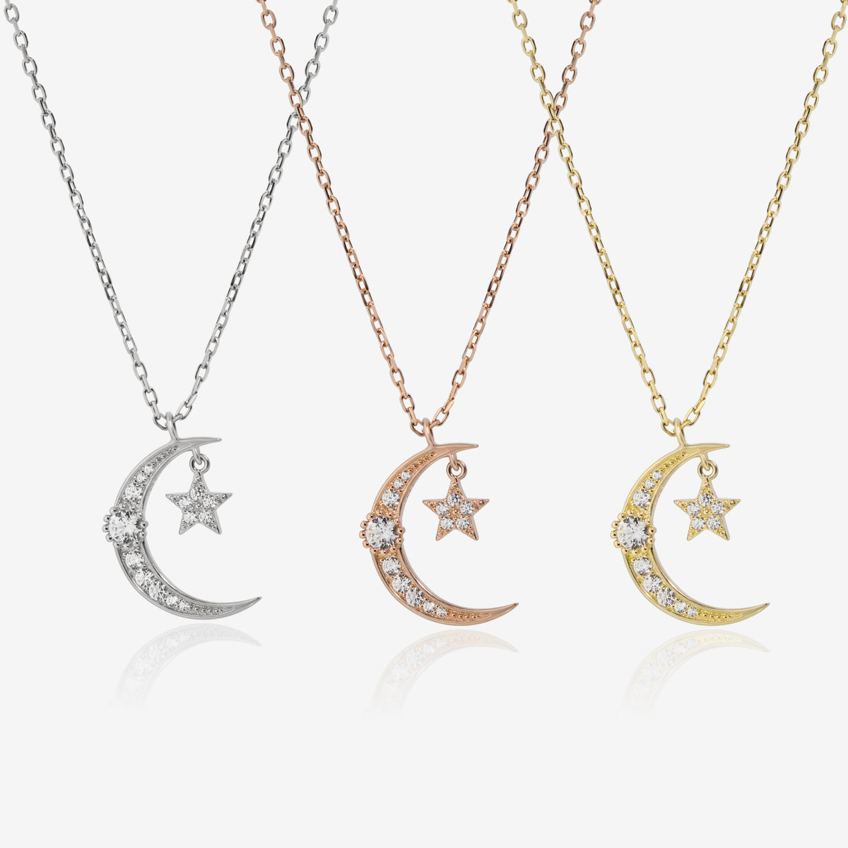 Shining Moon Star Necklace – MEISSA